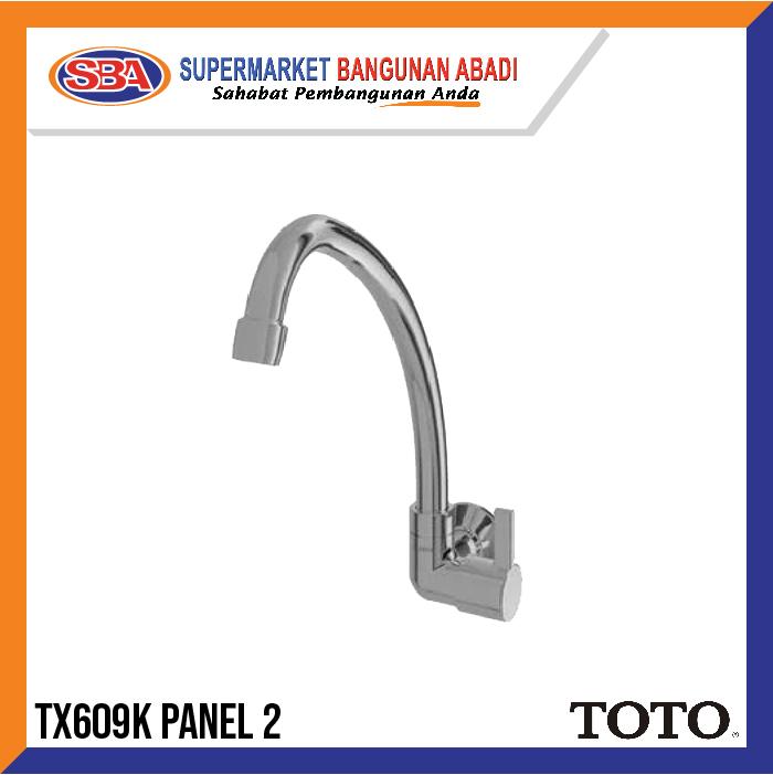 Jual KRAN DAPUR TOTO TX609K PANEL 2 WALL CHROME TYPE KITCHEN FAUCET ...