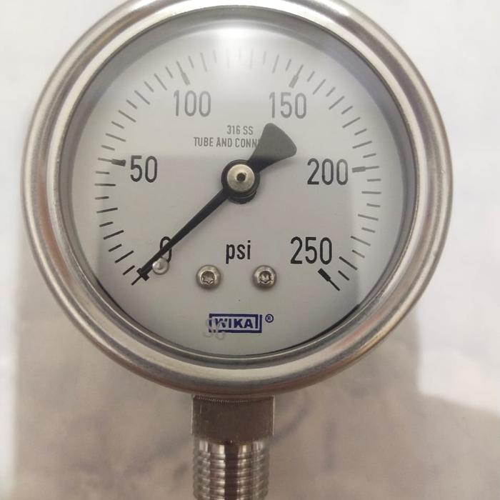 Promo wika pressure gauge D2,5" 0-250 Psi drat 1/4" Npt full ss raket - Jakarta Utara - Damai ...