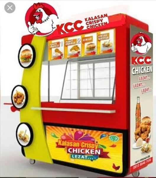 Jual Gerobak fried chicken murah unik bahan besi full custom - Kota ...