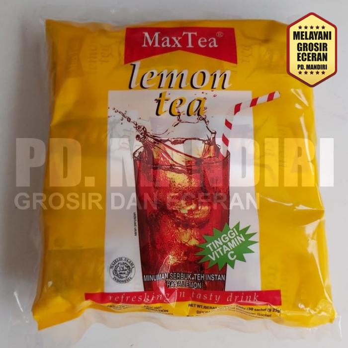 Jual MAX TEA LEMON 25Gr / 10 Sachet x 3 Renceng / 25 Gr x 30 Sachet ...