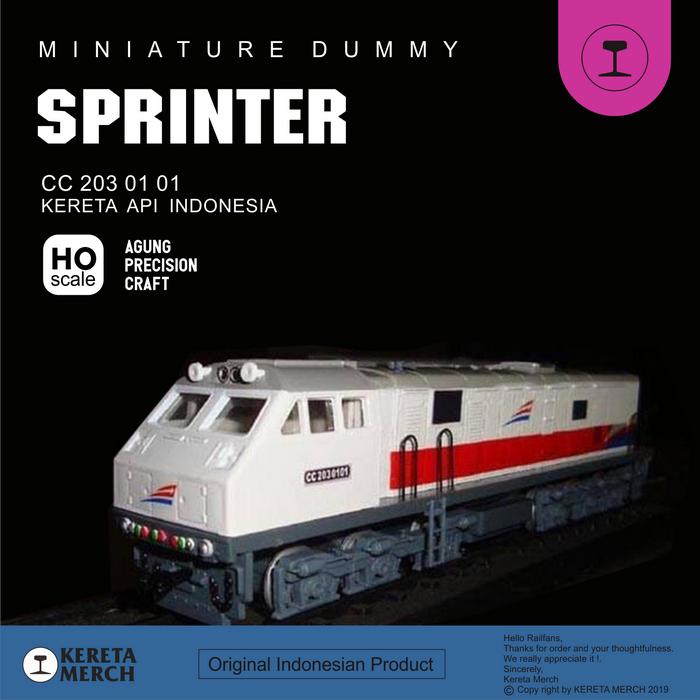 Jual Diecast Miniatur dummy replika Kereta Api Indonesia CC 203 01 01 ...