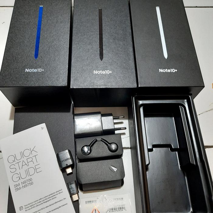 Jual Dus box samsung note 10 & 10 plus full set ready semua warna free ...