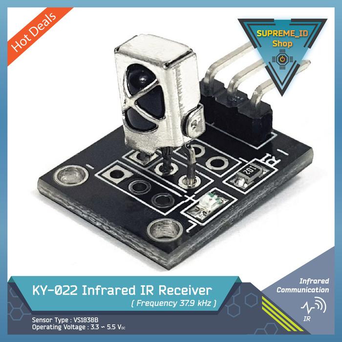 Jual KY-022 Infrared Digital IR Receiver 37.9 kHz Sensor Module ...