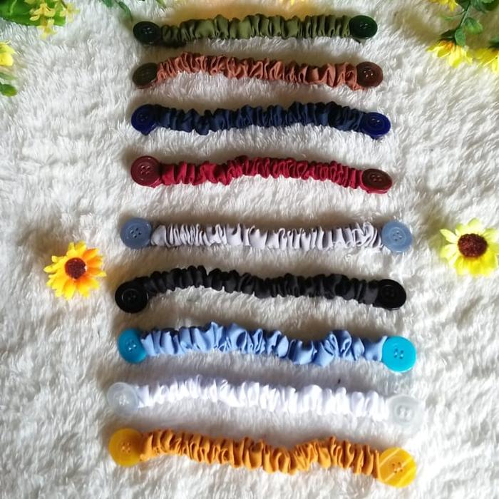 Jual tali sambungan masker hijab cantik varian warna polos - Navy ...