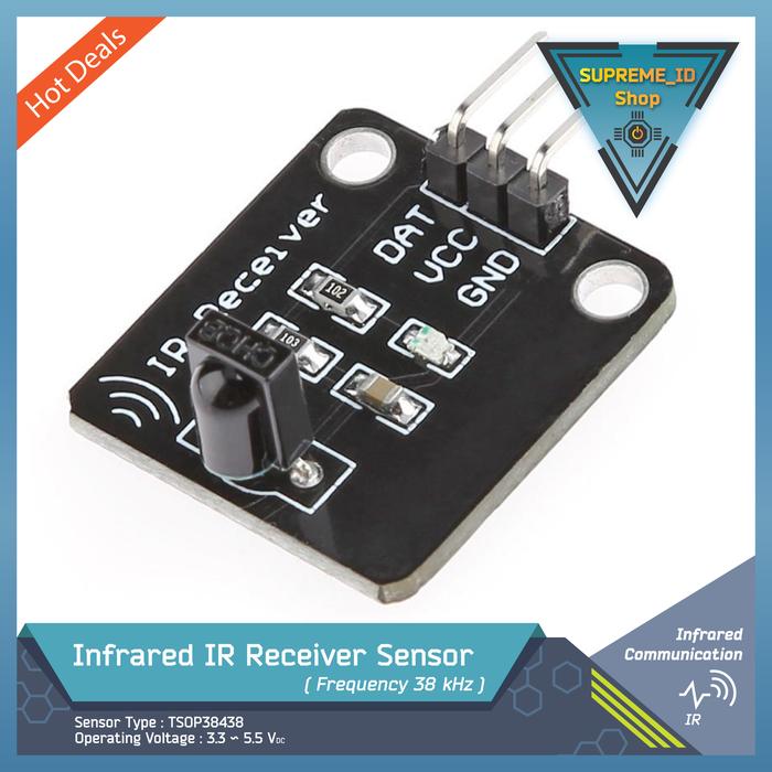 Jual Infrared Digital IR Receiver 38 kHz Sensor Module | TSOP38438 ...