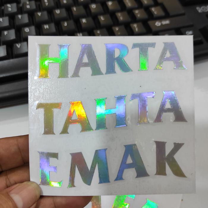 Jual STICKER HOLOGRAM HARTA TAHTA NAMA BISA REQUES KATA2 - Kota ...