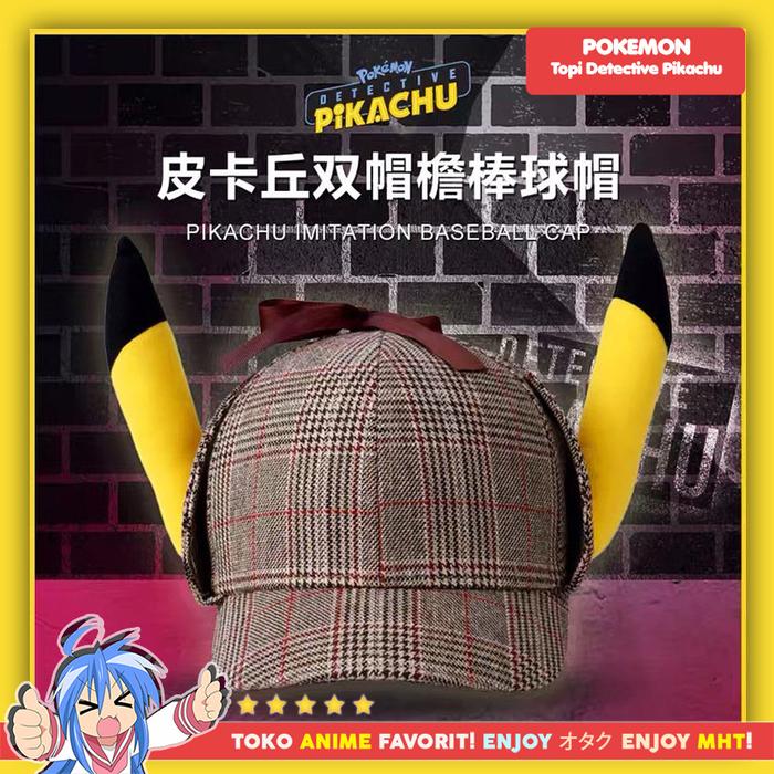 Jual Topi Anime Pokemon Detective Pikachu Premium High Quality - Kab ...
