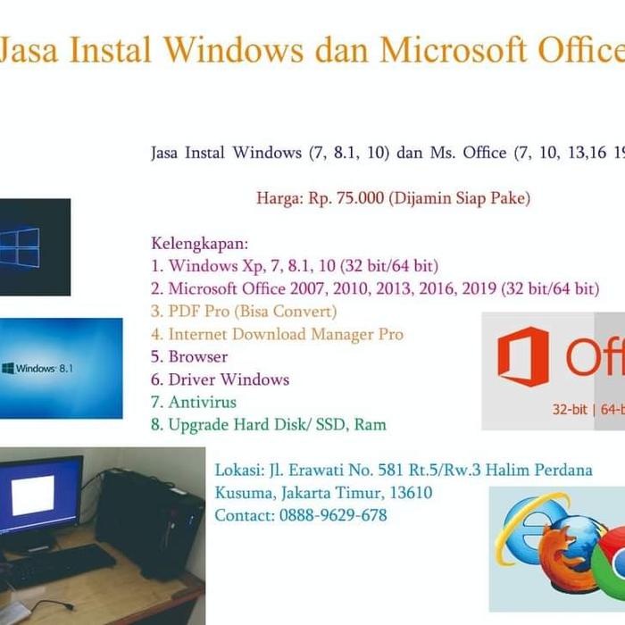 Jual Jasa Instal Windows & Microsoft Office - Jakarta Timur ...