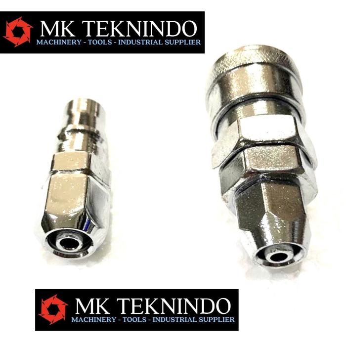 Jual Coupler Set Sambungan Selang Angin PU Kompresor Quick PP Recoil ...