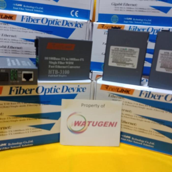 Jual HTB-3100 media converter fiber optic netlink 25km A+B - Kota ...