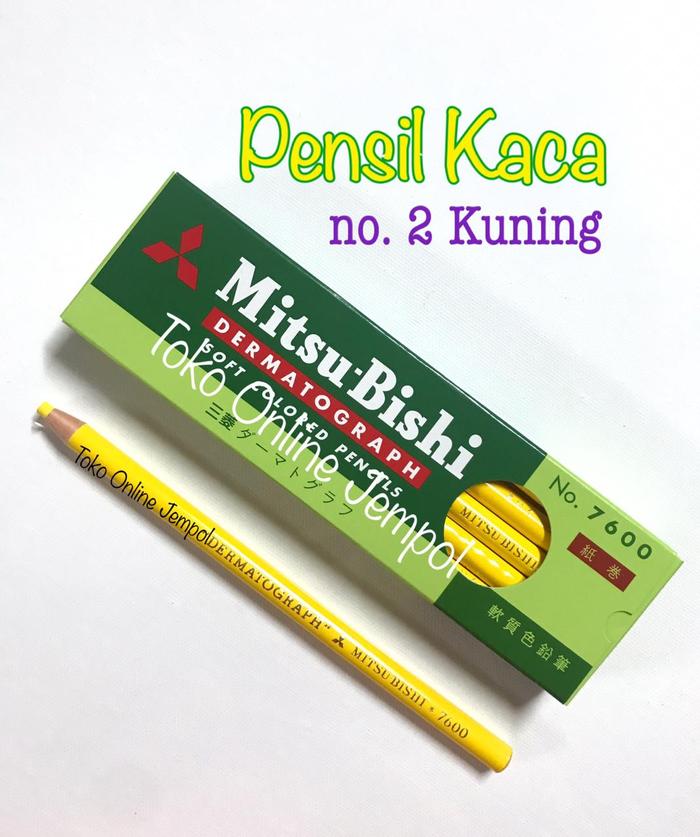 Jual Pensil Kaca Kuning no.2 Mitsubishi Dermatograph Gambar ATK1110PK ...