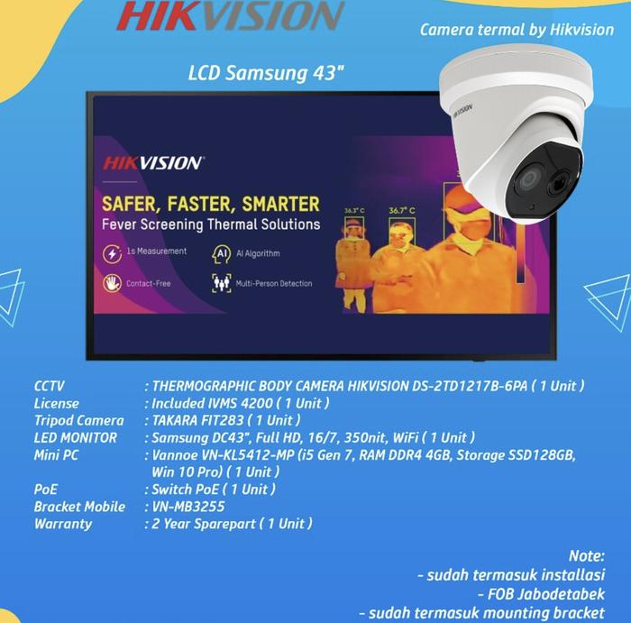 Jual Thermal Camera deteksi kamera pendeteksi suhu tubuh manusia ...
