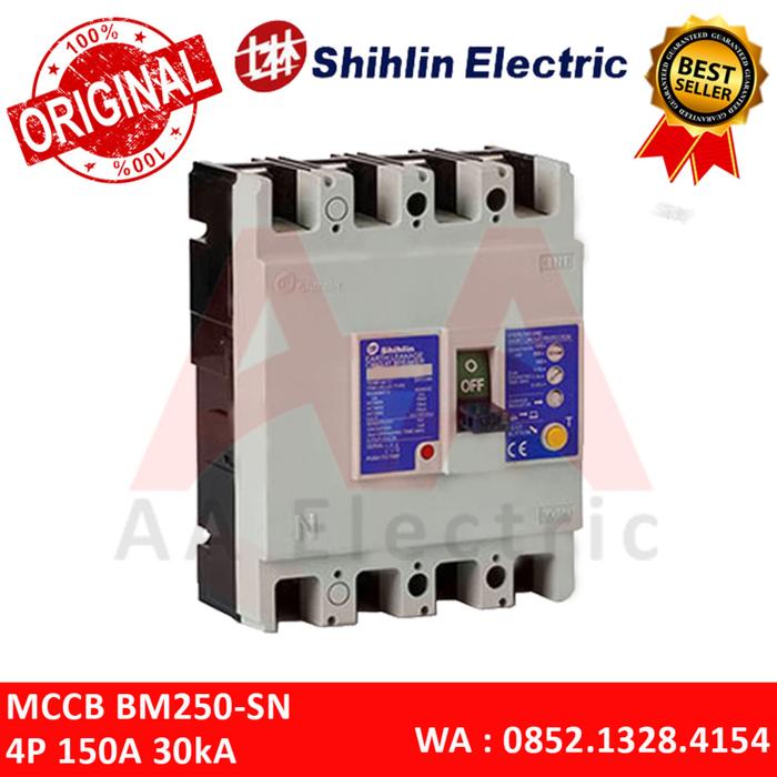 Jual MCCB Shihlin Electric BM250-SN 4 Pole 150A 30kA / BM250SN 4P 150A ...