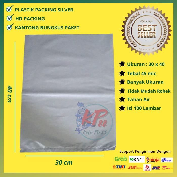 Jual Plastik Packing Silver 30x40 / HD packing / Kantong bungkus Paket ...