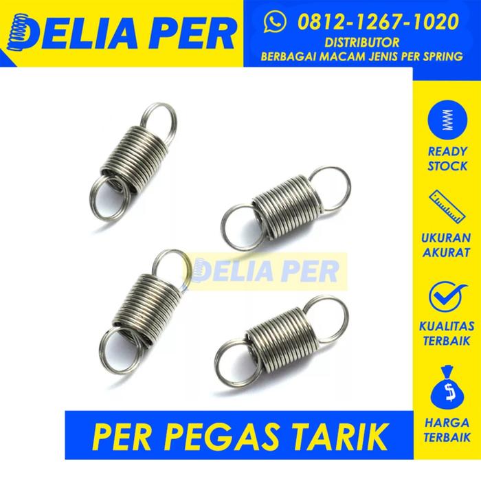 Jual Per / Spring tarik baja kawat 0.4 mm OD 4 mm L 20 mm - Jakarta ...