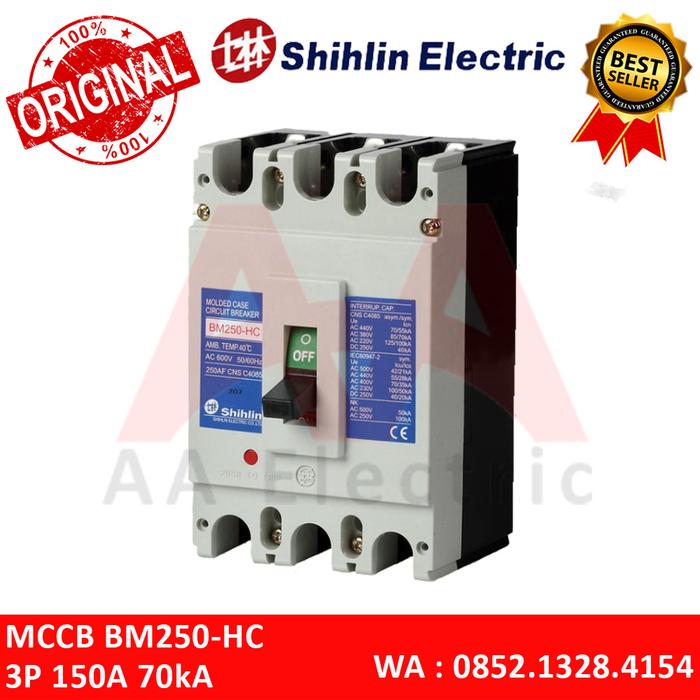 Jual MCCB Shihlin Electric BM250-HC 3 Pole 150A 70kA / BM250HC 3P 150A - Jakarta Pusat - AA ...
