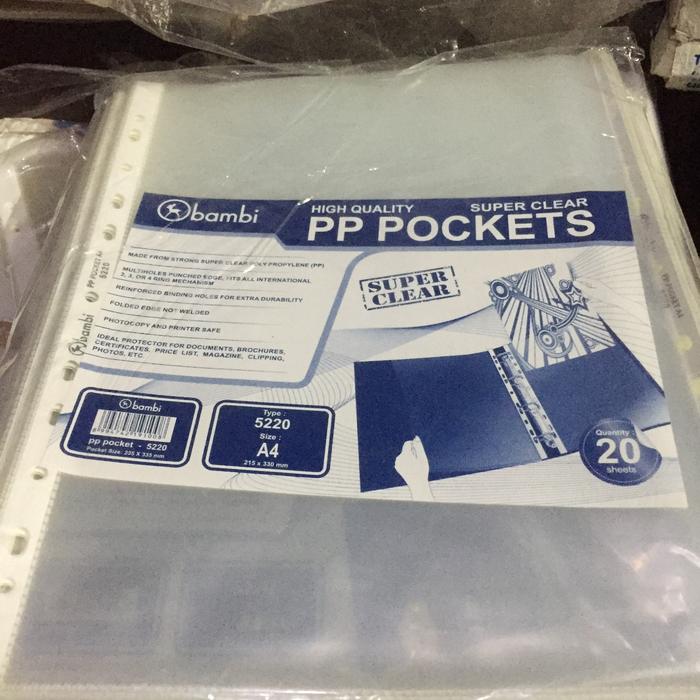 Jual PP Pockets Bambi A4 5220 / pocket bambi 5220 A4 - Jakarta Timur ...