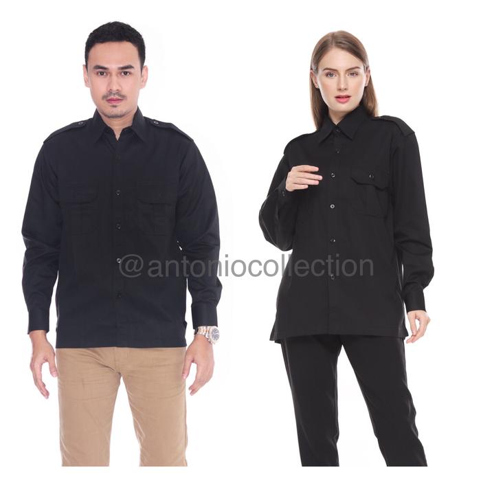 Jual Baju PNS Hitam Lengan Panjang , Baju PDH Hitam , Baju ASN Hitam ...