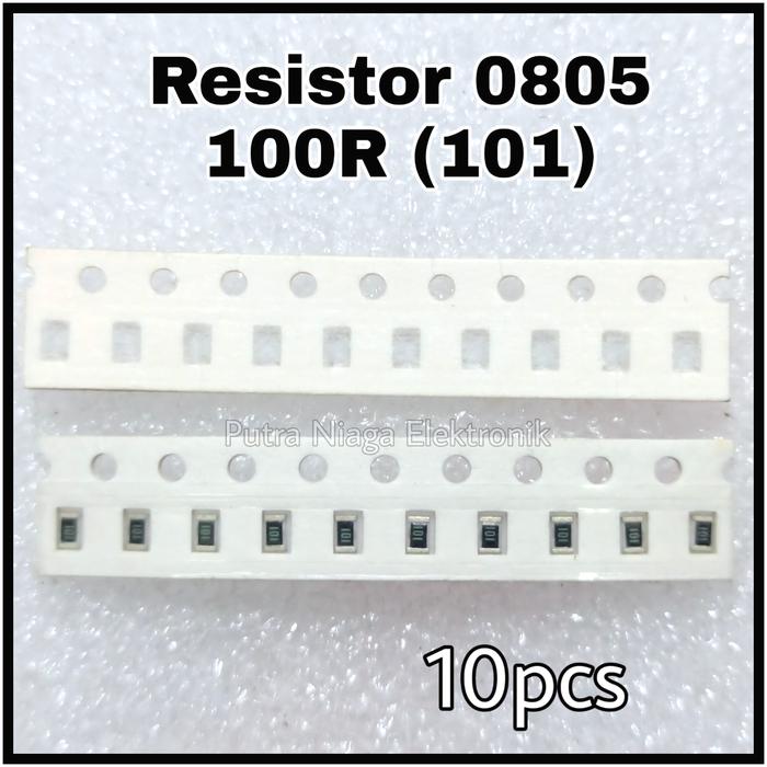 Jual (10pcs) Resistor SMD 0805 100R Tahanan 100 ohm 100ohm Marking: 101 ...