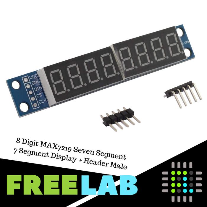 Jual 8 Digit MAX7219 Seven Segment 7 Segment 8-Digit Display + Header ...