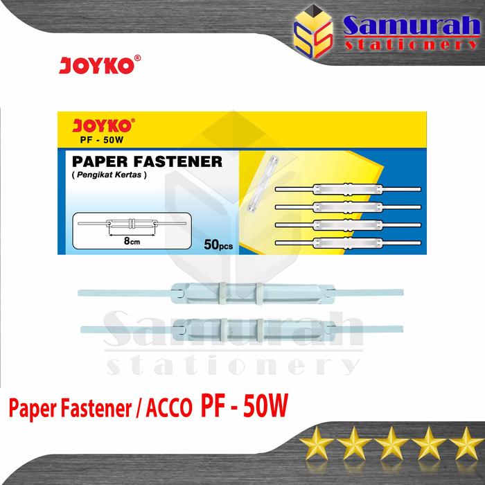 Jual Paper Fastener Joyko PF 50 W / Acco Plastik Putih Snel Pengikat ...