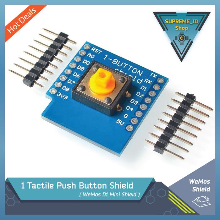Jual 1 Tactile Push Button Shield for IoT Wemos D1 mini Wifi - Jakarta ...