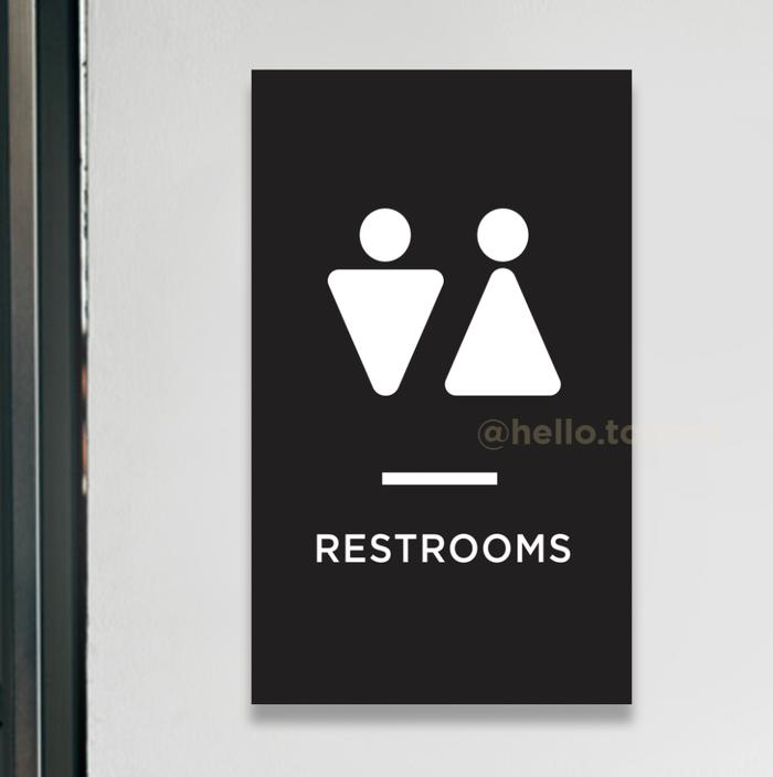 Jual Toilet Sign Acrylic 15x25 | Sign Board WC | Sign Akrilik Modern ...