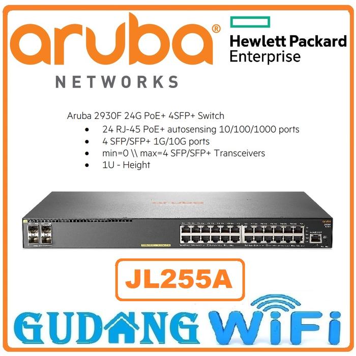 Jual HPE ARUBA JL255A 2930F 24G PoE+ 4SFP+ Switch Managed - Jakarta ...