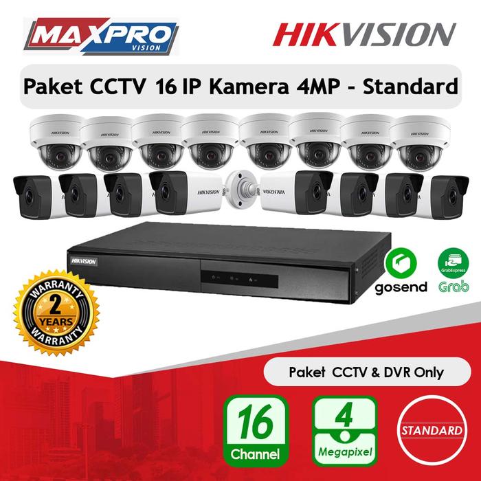Jual PAKET CCTV 16 IP CAMERA 4MP STANDARD HIKVISION - CCTV DVR ONLY ...
