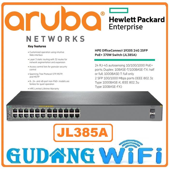 Jual HPE Aruba JL385A 1920S 24G PoE+ 370W Switch Managed - Jakarta ...
