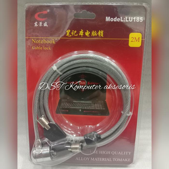 Jual KUNCI NOTEBOOK GEMBOK UNTUK MENGUNCI LAPTOP HIGH QUALITY 2METER ...