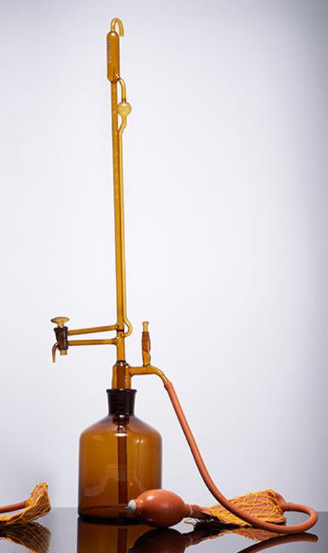 Jual Amber Automatic Burette Glass Stopcock /Buret Otomatis Kran Kaca ...