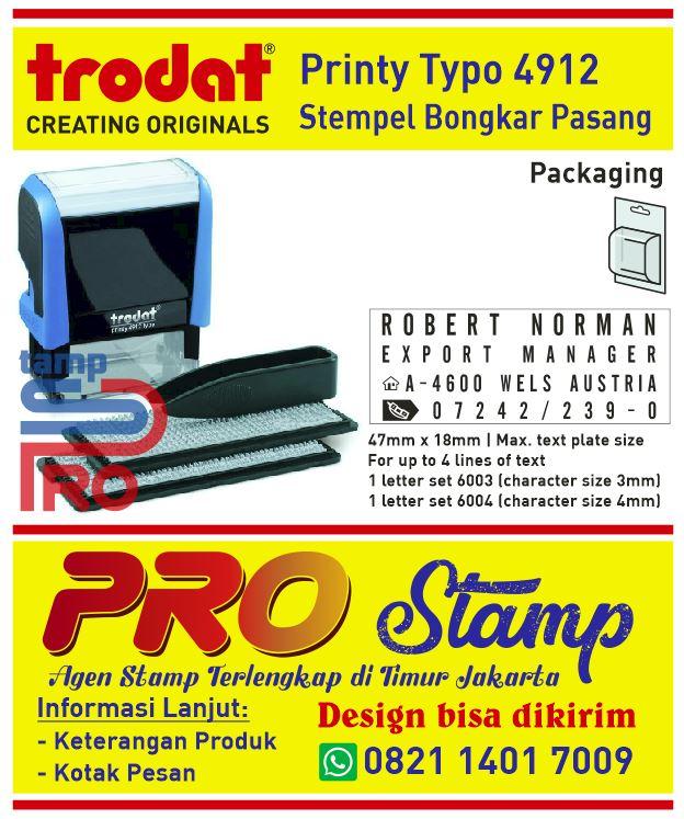 Jual Stempel Trodat Typo 4912 / Stempel Bongkar Pasang - Kab. Bekasi - PRO STAMP | Tokopedia