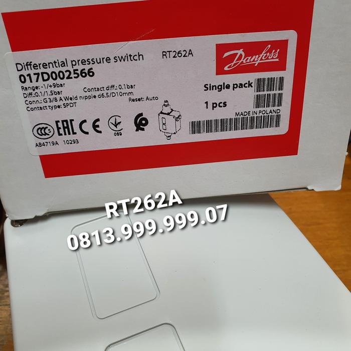 Jual DANFOSS RT262A Differential pressure switch - Jakarta Barat - Multindo Refrigeration ...