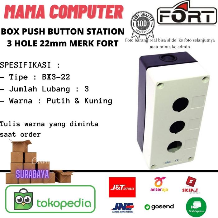 Jual Box Push Button Station 3 Hole 22mm BX3-22 Fort - Kota Surabaya ...