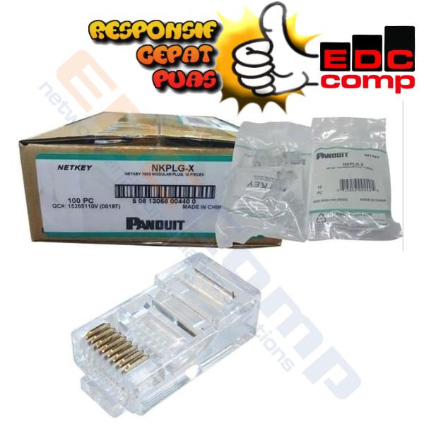 Jual Panduit Netkey Connector RJ45 Cat 6 / Netkey RJ45 Cat 5E NKPLG-X ...