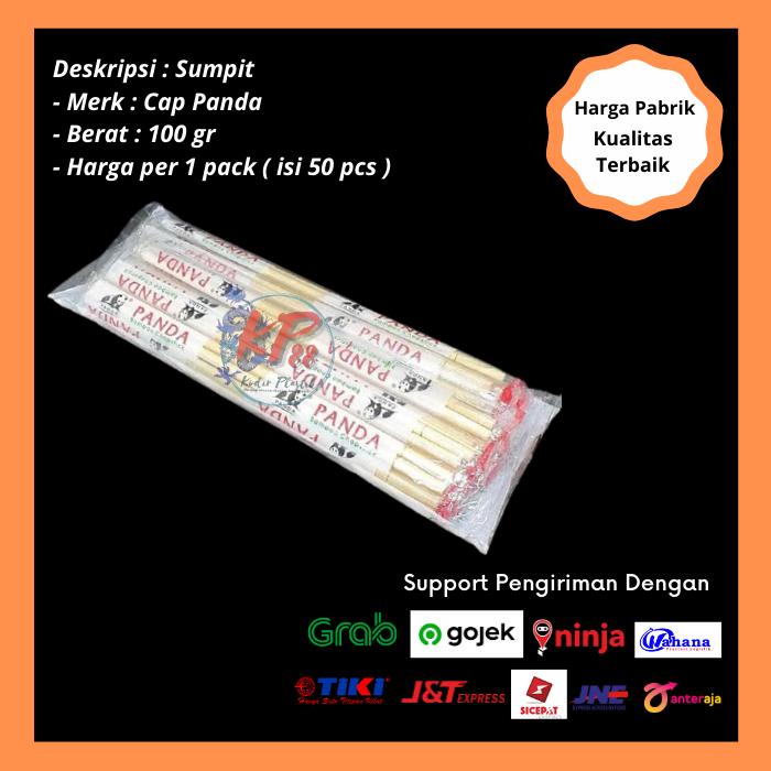 Jual Sumpit Bambu Cap Panda / Sumpit Bambu Cap Panda Isi 50 Pcs - Kota ...