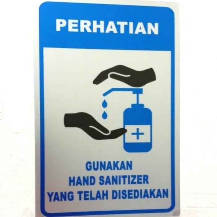 Jual STIKER LABEL PERHATIAN GUNAKAN HAND SANITIZER YANG TELAH ...