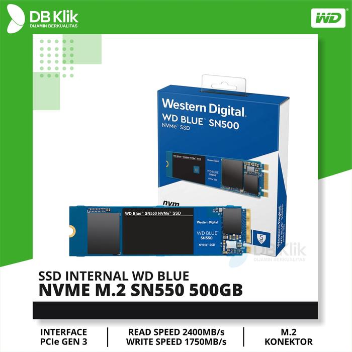 SSD WD Blue NVME M.2 SN550 500GB - WD BLUE 500GB M2 SN 550 SSD