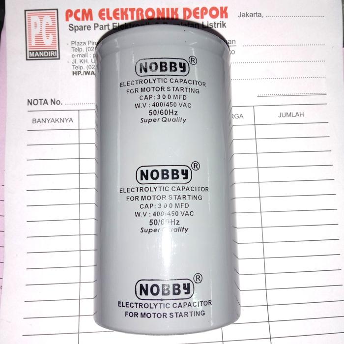 Jual 300MFD 450VAC 300 MFD 450 NOBBY ORIGINAL Capacitor Motor Starting ...