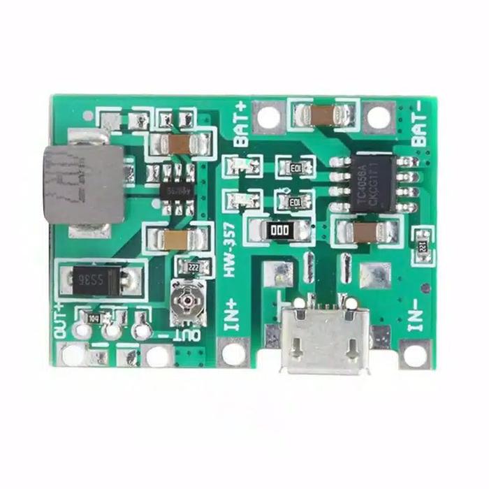 Jual Modul kit rangkaian charger battery baterai Li-ion 3.7v stepup 4.3 ...