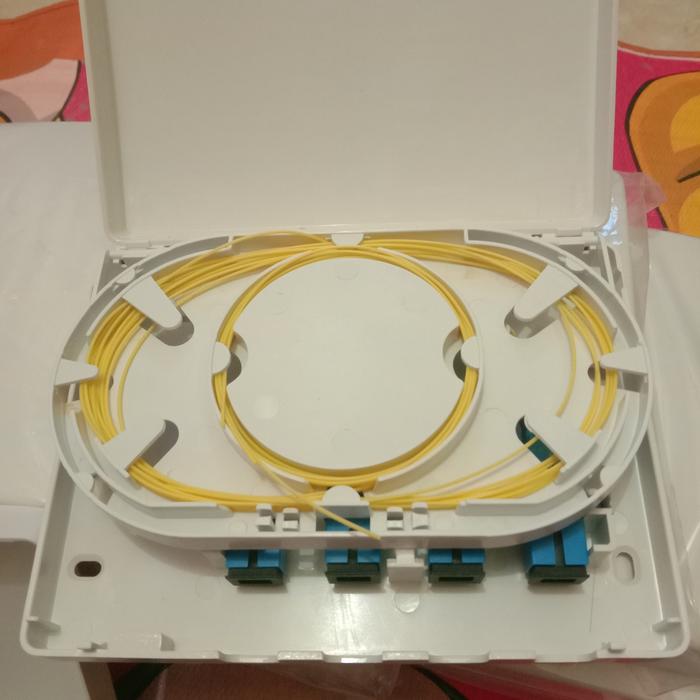 Jual roset 4 core lengkap pigtail SC UPC dan adapter SC UPC/roset 4core ...