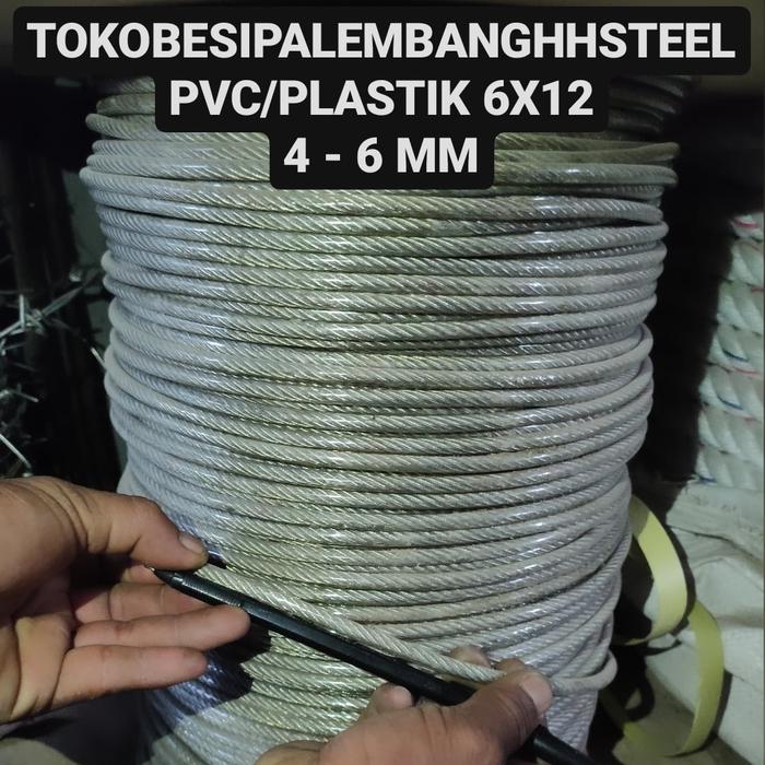 Jual kawat seling galvanis 6mm lapis pvc/kawat sling galvanis 6mm lapis ...