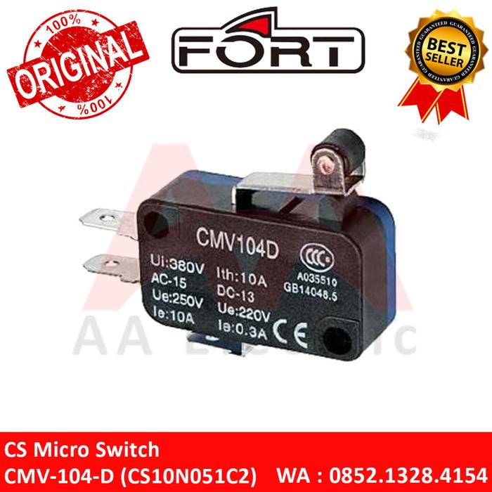 Jual CS Micro Switch CMV-104-D / CMV104D (CS10N051C2) Fort - Jakarta Pusat - AA Electric Online ...