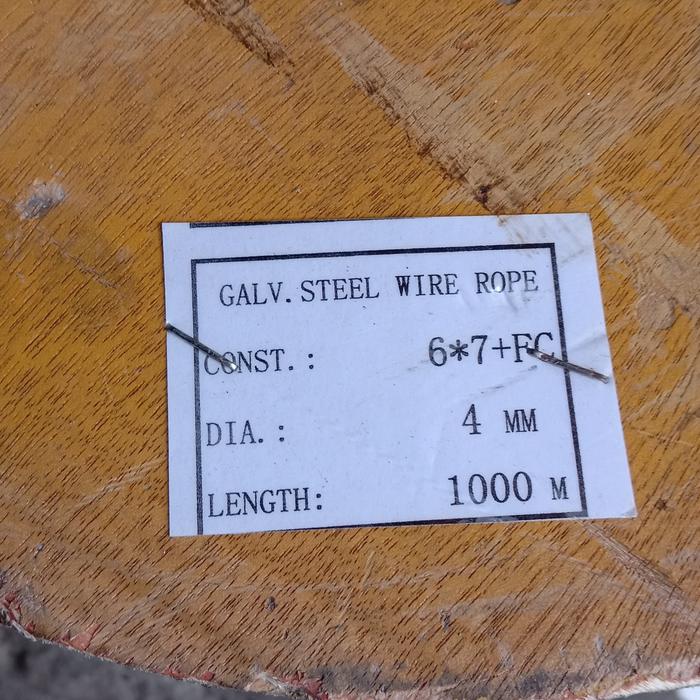 Jual Kawat seling galvanis 4mm/Sling galvanis wire rope 4mm - Kota ...
