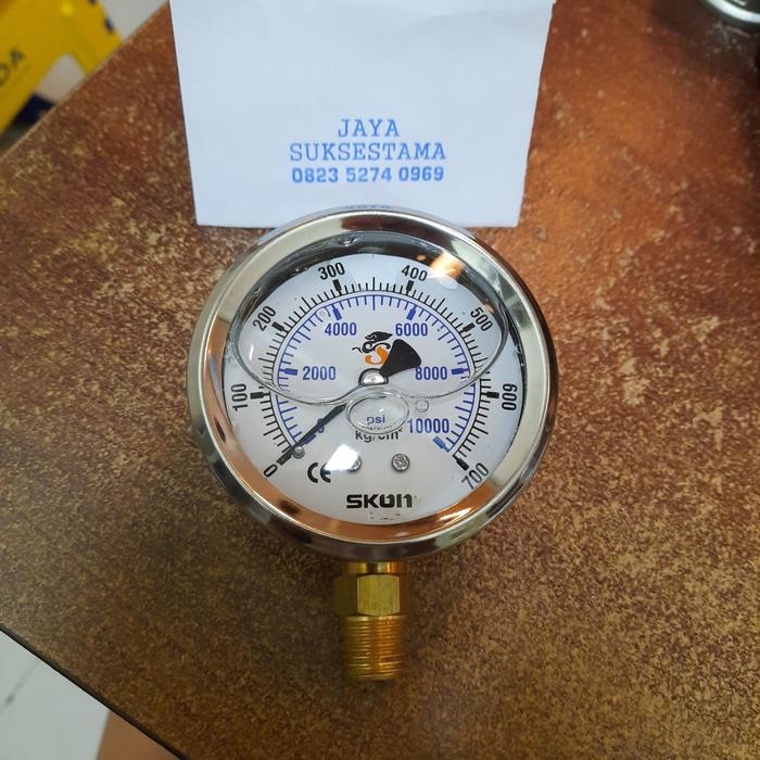 Jual Pressure Gauge 700 Bar (kg/cm2) 2,5" inch Skon / Manometer Skon 700Bar - Jakarta Barat ...
