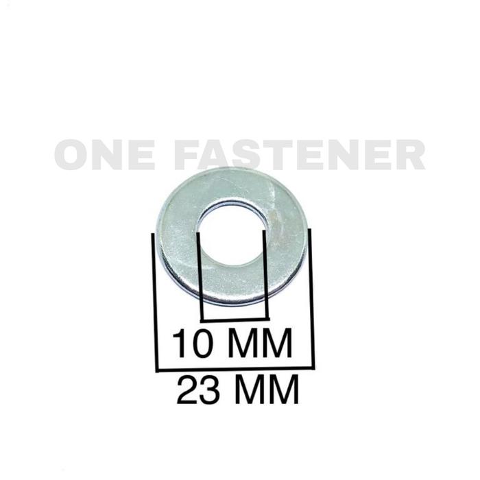 Jual Ring Plat M10 PUTIH 100 PC washer plat 10mm mili galvaniz baut 17 ...