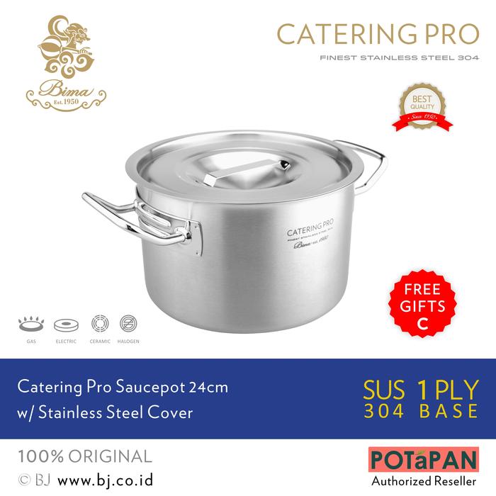 Jual PANCI Bima Catering Pro Sauce Pot 24cm SUS 304 6.3L + FREE GIFTS C ...