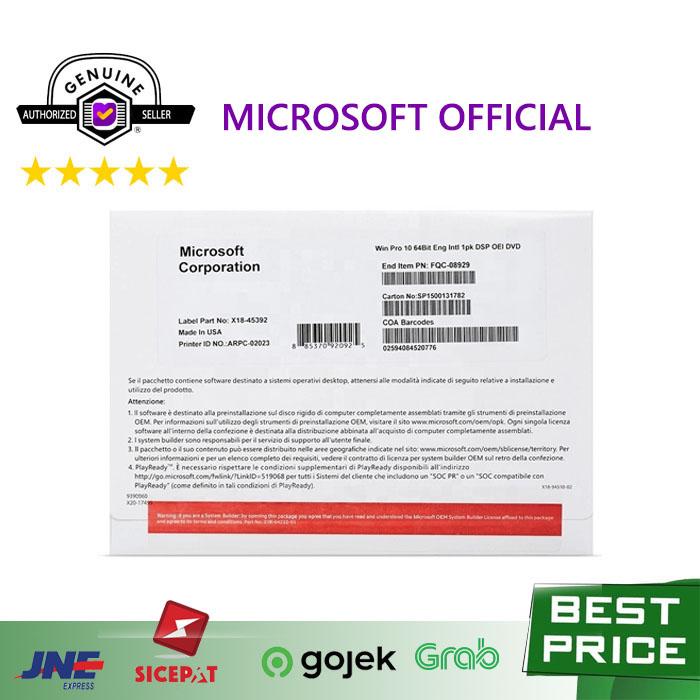Jual Windows 10 Professional - OEM 1 PC - Original - Jakarta Selatan ...