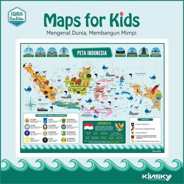 Jual Maps For Kids Kinsky - Belajar Peta Dunia Dan Indonesia Untuk Anak ...